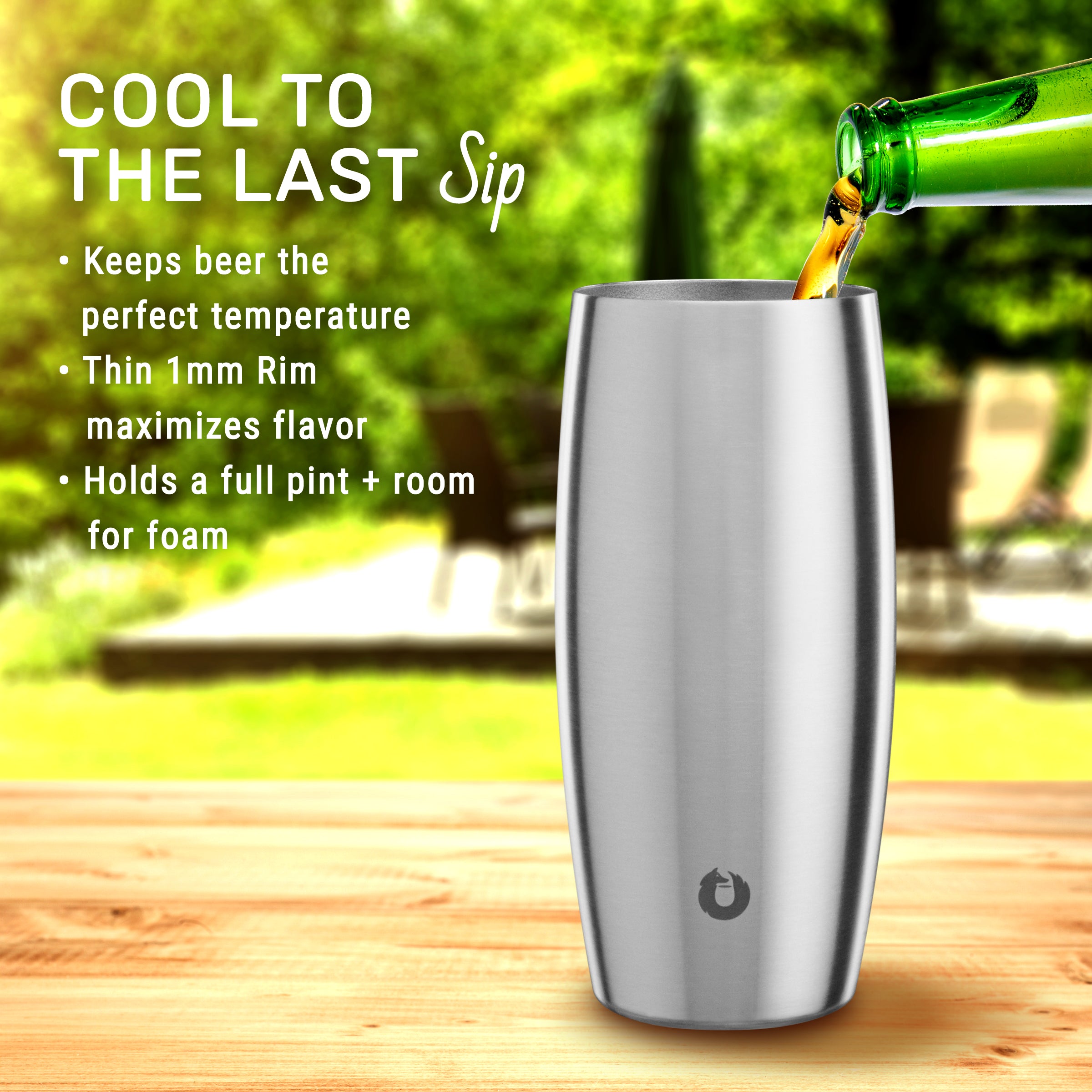 Raise a Toast in Style: Black Stainless Steel Beer Glass Set (Set of 2 ...