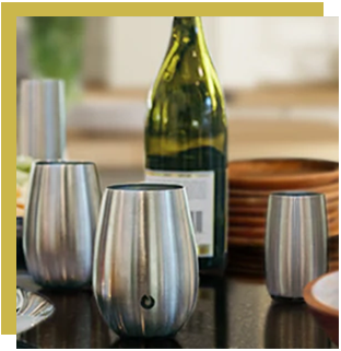 Stainless Steel Glasses | Unbreakable Glassware Set – Snowfox